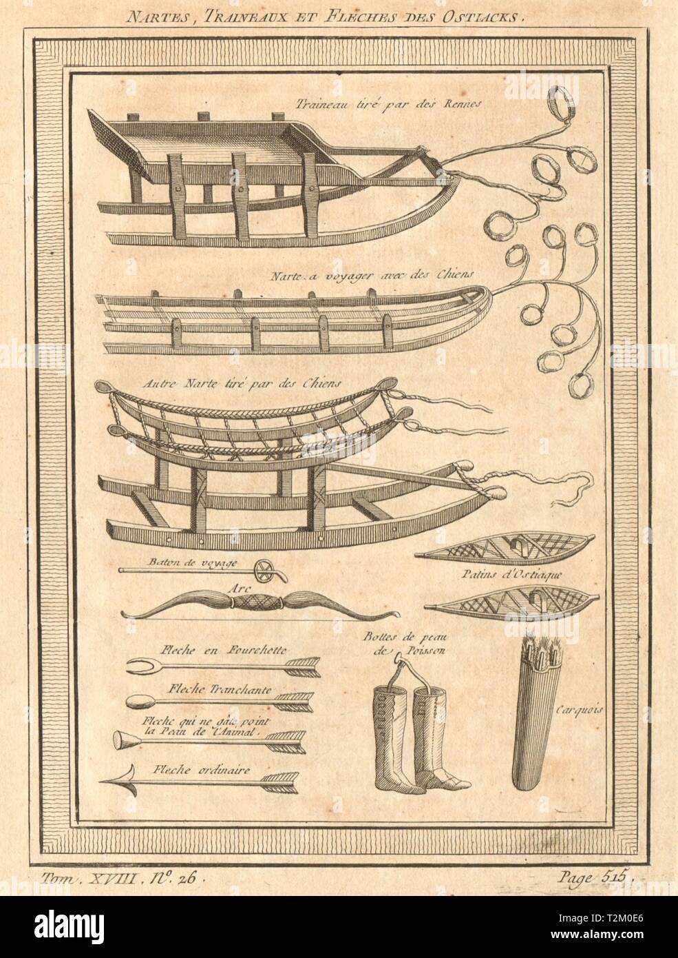 Nartes, sledges and bows & arrows of the Khanty (Ostyaks), Siberia ...