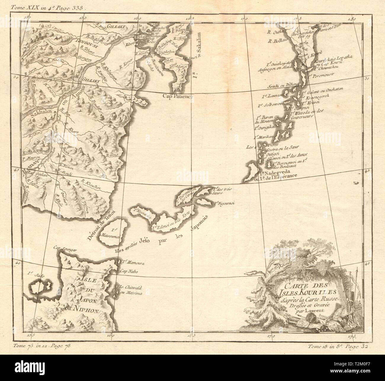 Map of kuril islands hi-res stock photography and images - Alamy