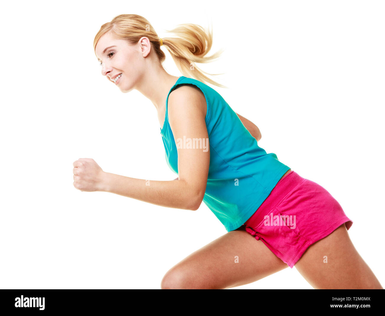 Fitness girl running. Sport young woman jogging. Active healthy ...