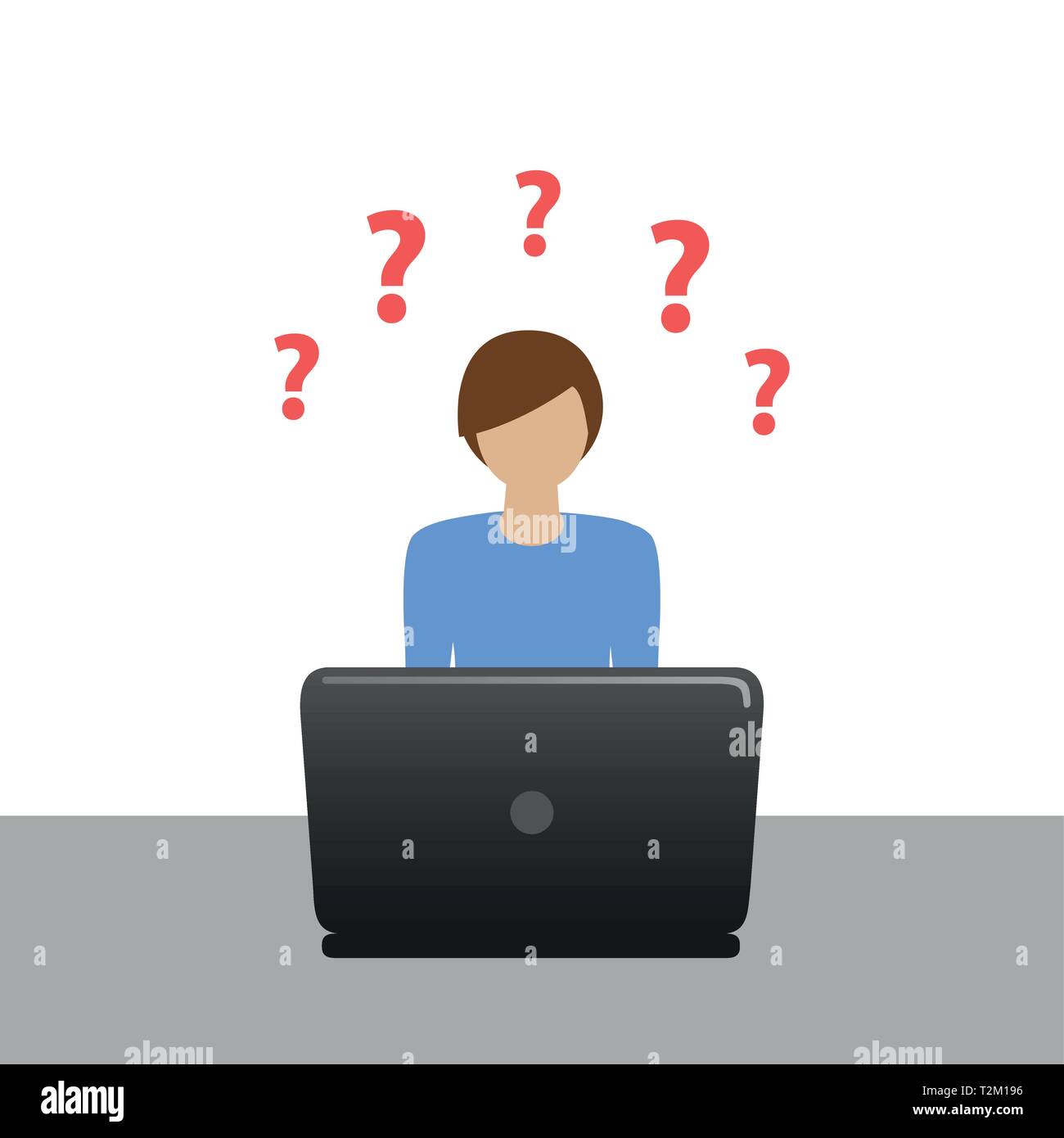 Boy school typing children Stock Vector Images - Alamy