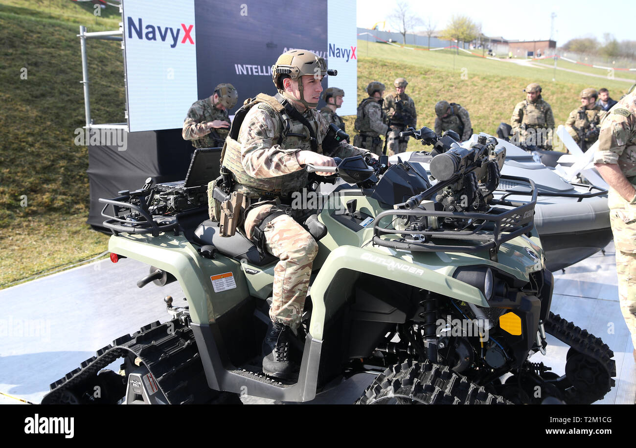 Defence Secretary Gavin Williamson (not pictured) visits the Portsdown ...