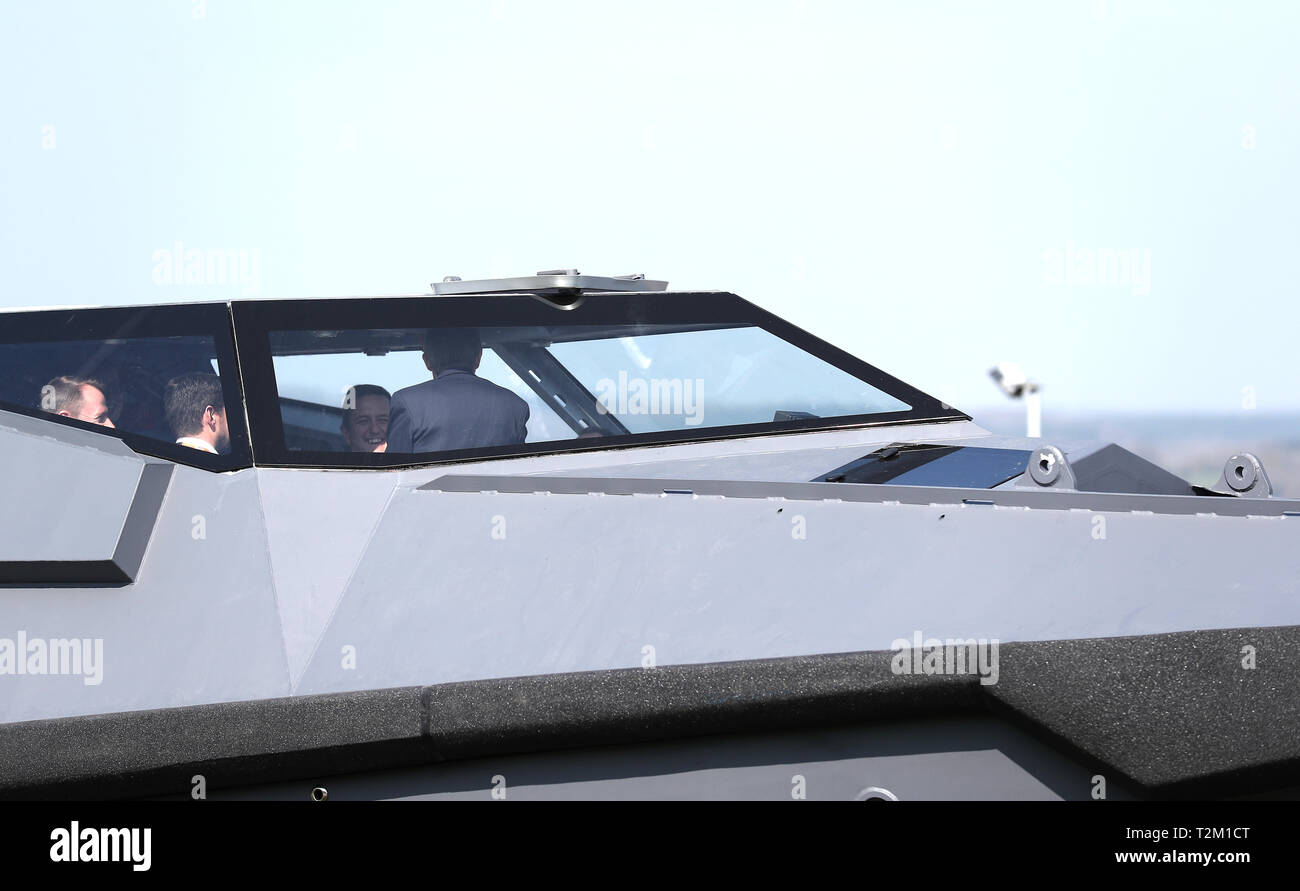 Defence Secretary Gavin Williamson during a visit to the Portsdown ...