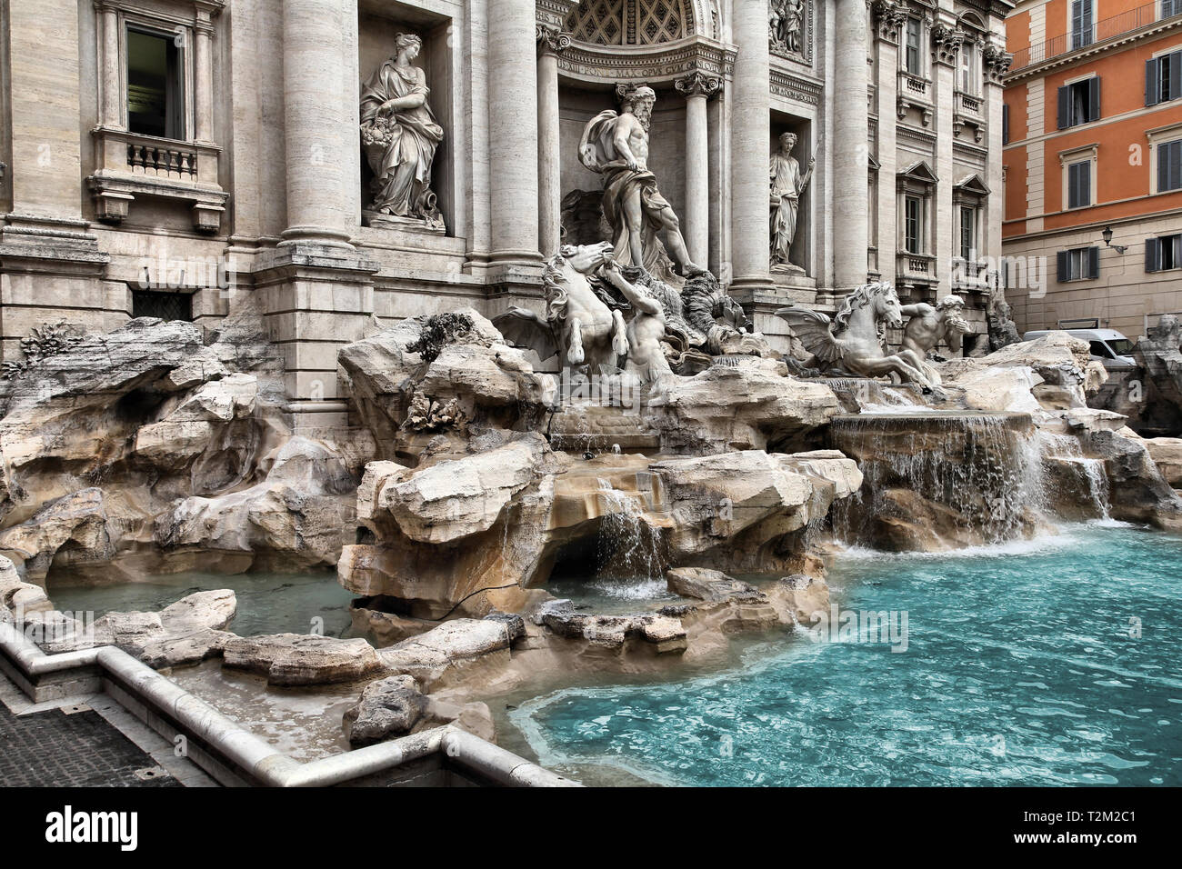 Rome, Italy. One of the most famous landmarks - Trevi Fountain (Fontana ...