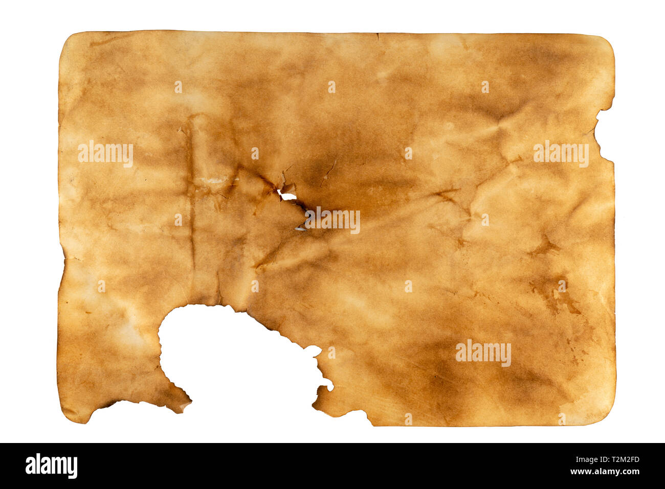 Paper sheet burnt old Stock Photo - Alamy
