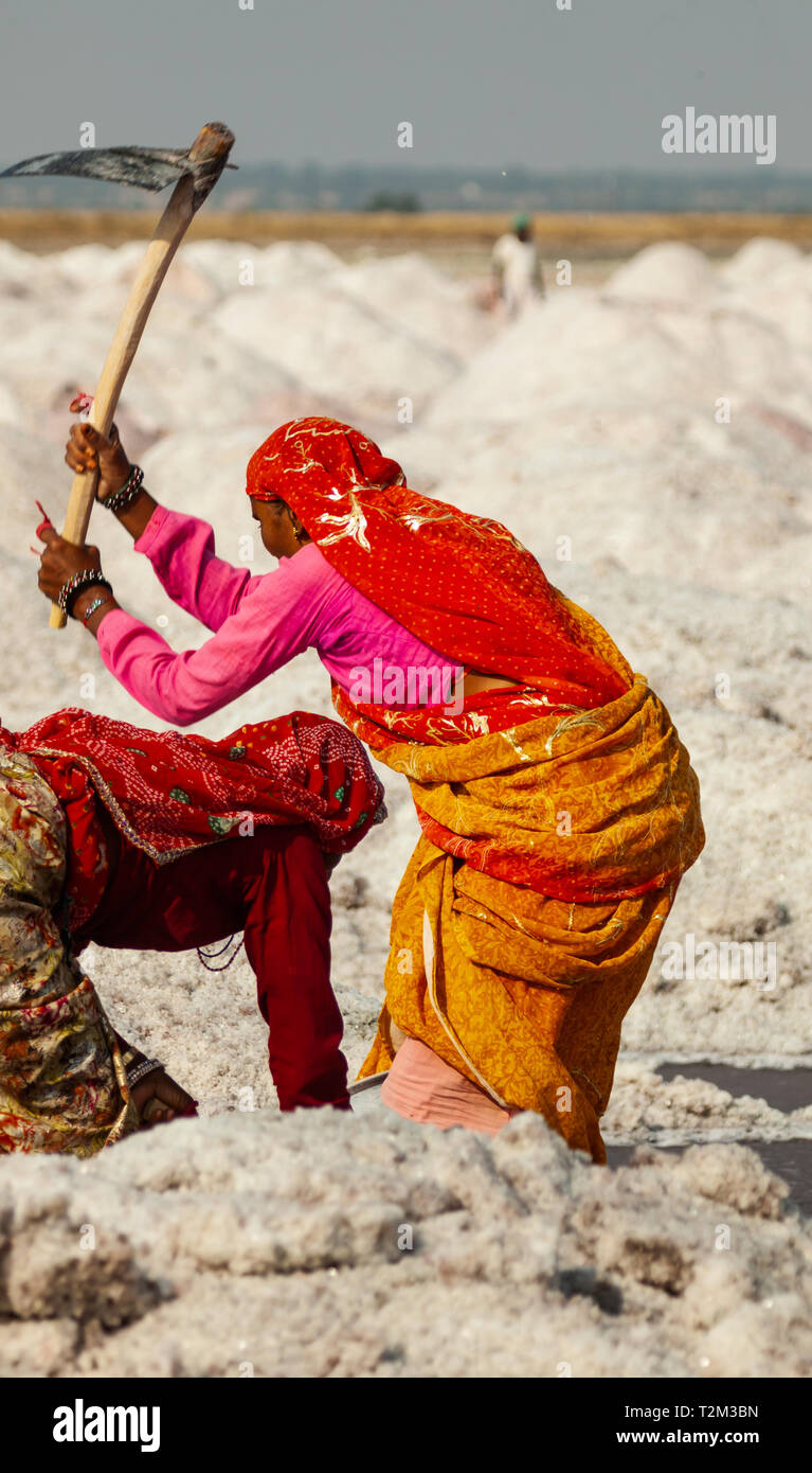Woman mining salt hi-res stock photography and images - Alamy