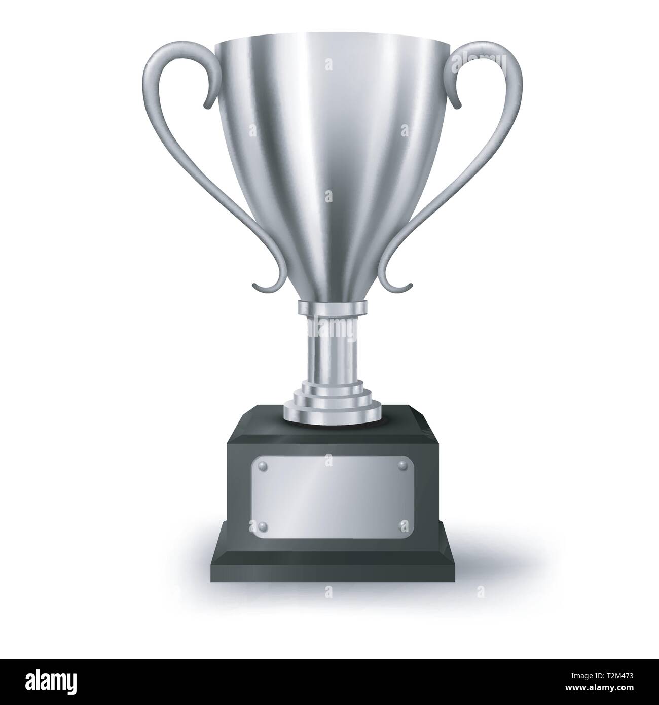 Realistic Silver Trophy isolated with text space, Vector Illustration ...