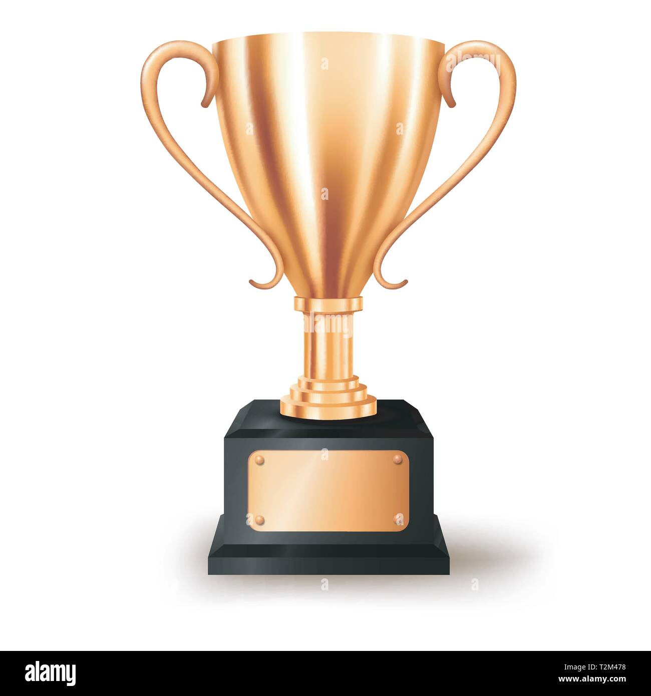 Realistic Bronze Trophy isolated with text space, Vector Illustration ...