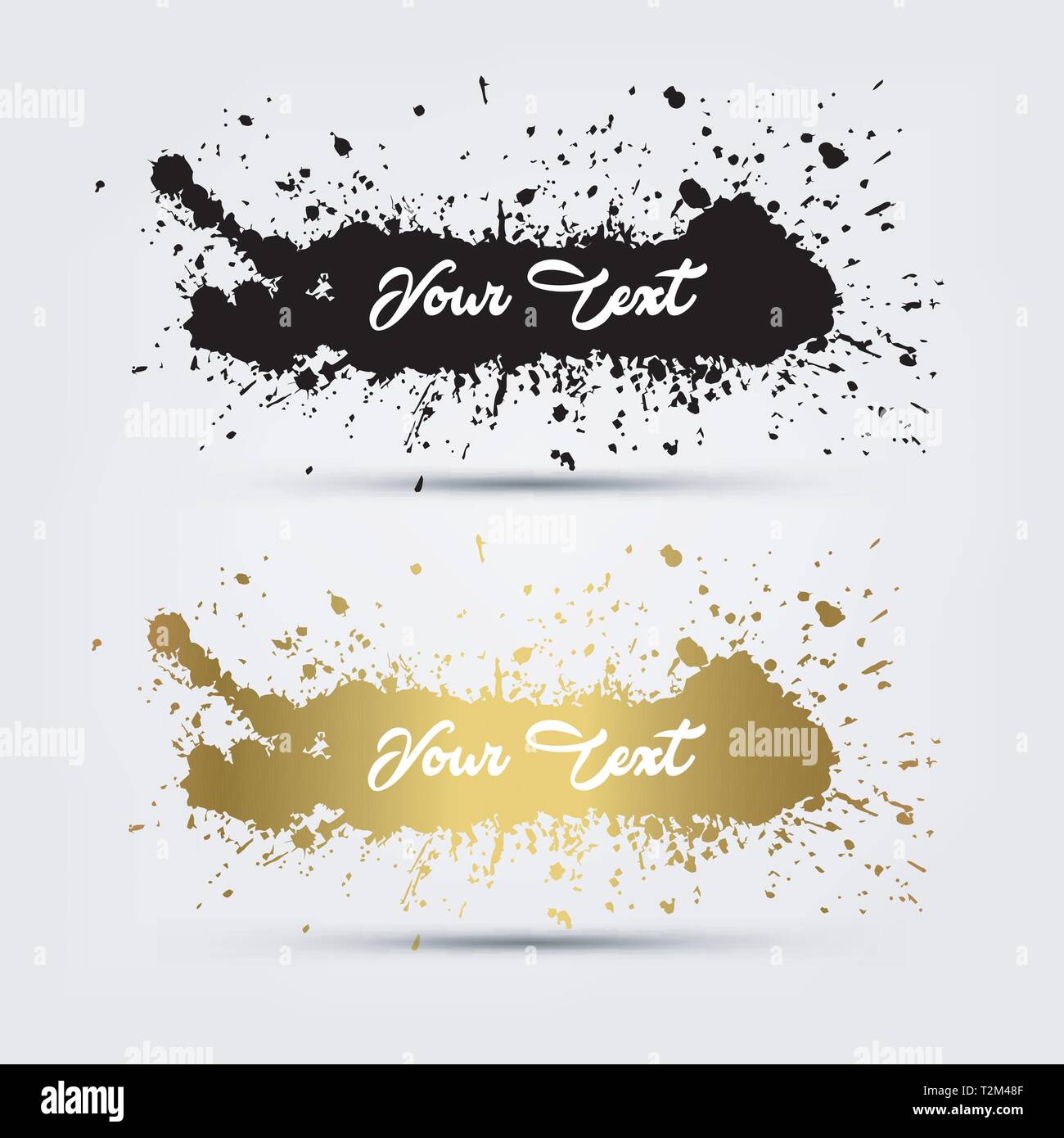 Big collection black paint Stock Vector Images - Alamy
