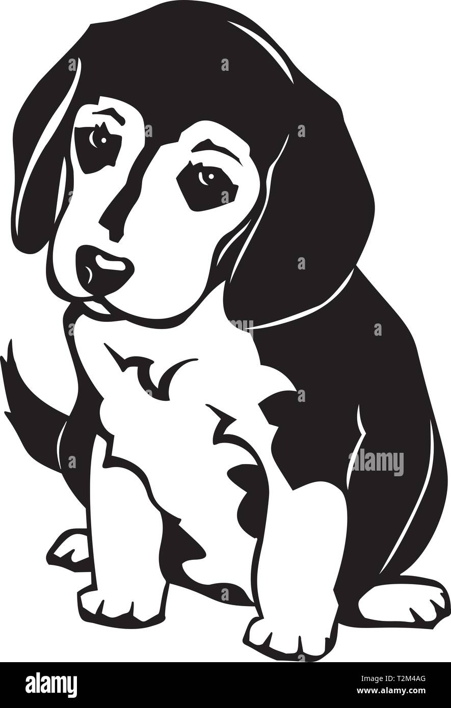 Beagle Pup Vector Illustration Stock Vector Image & Art - Alamy