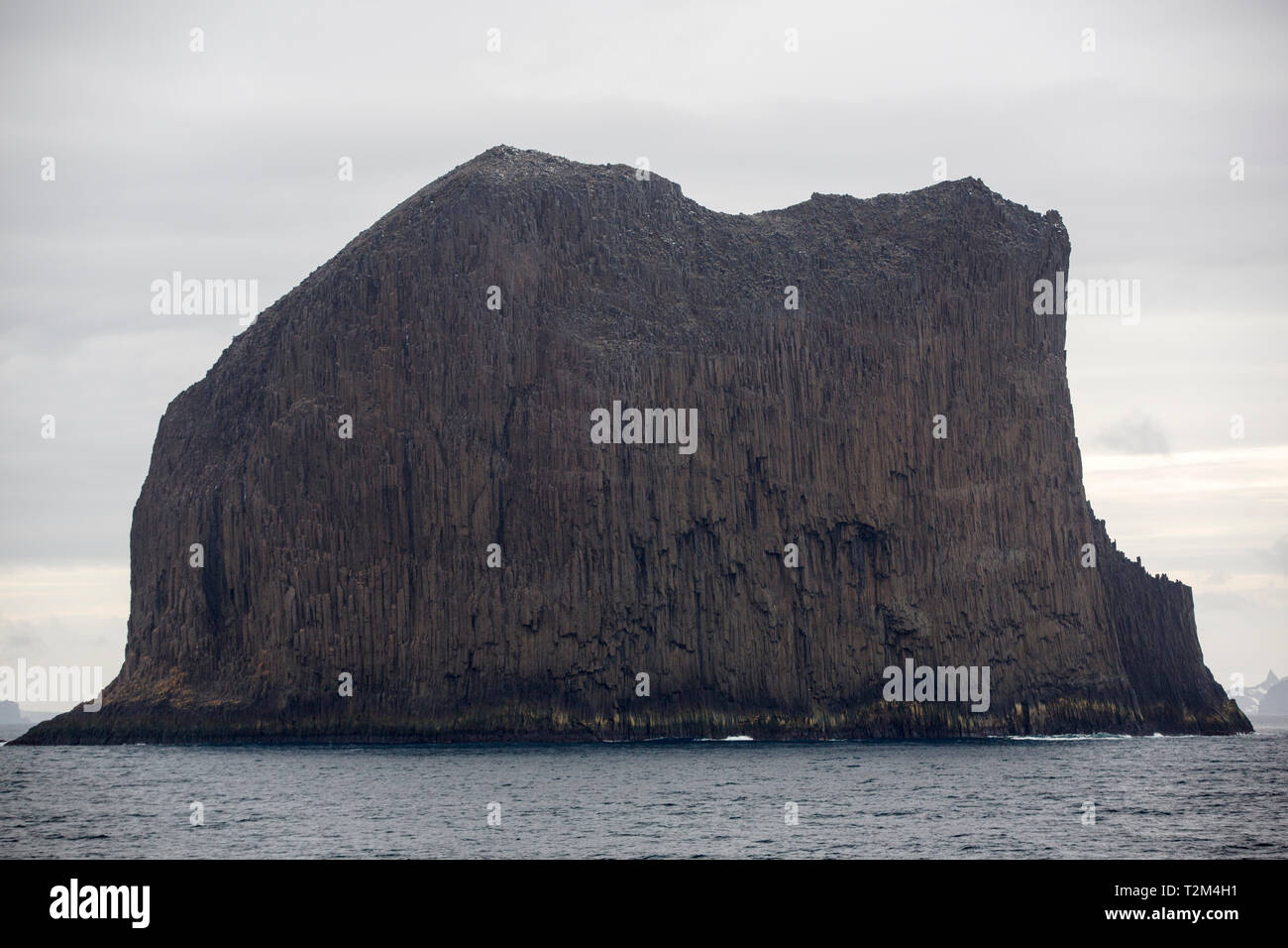 Columnar jointing in Basalt rock near Yankee Harbour, Antarctic ...
