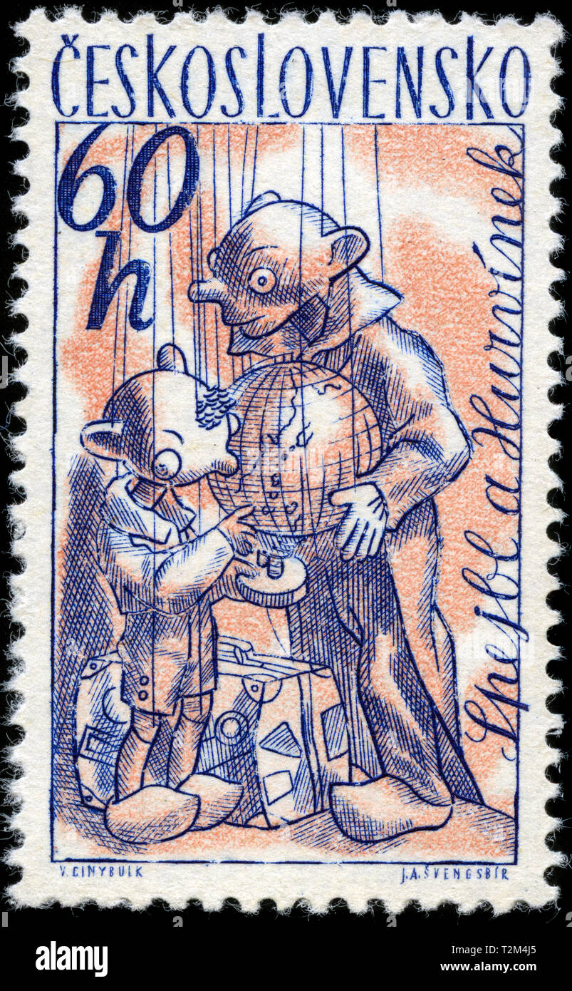 Postage stamp from Czechoslovakia in the Czechoslovak puppet series ...