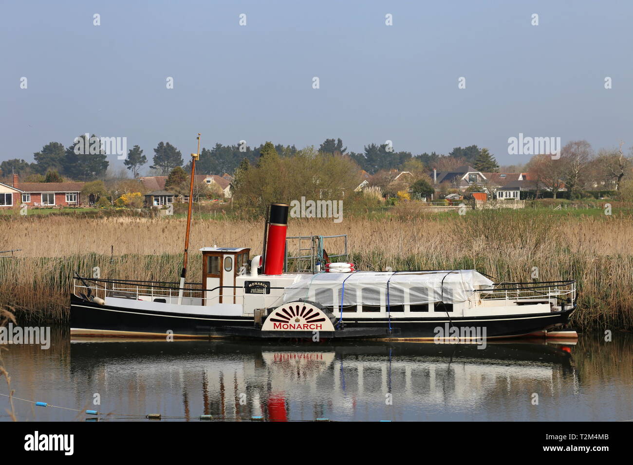 World's smallest commercial paddle steamer PS Monarch, Wareham, Isle of ...