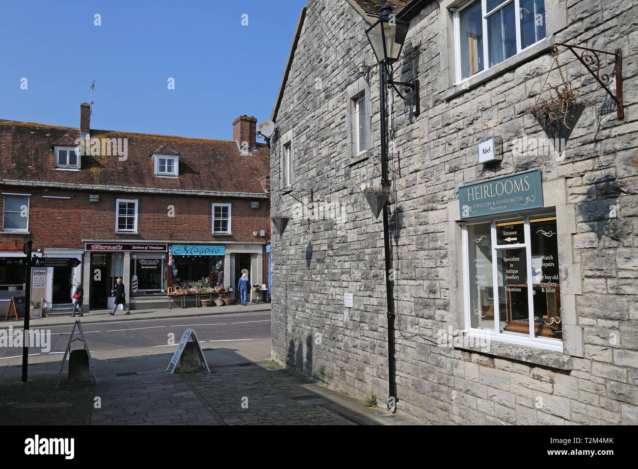 Shops, Wareham, Isle of Purbeck, Dorset, England, Great Britain, United ...