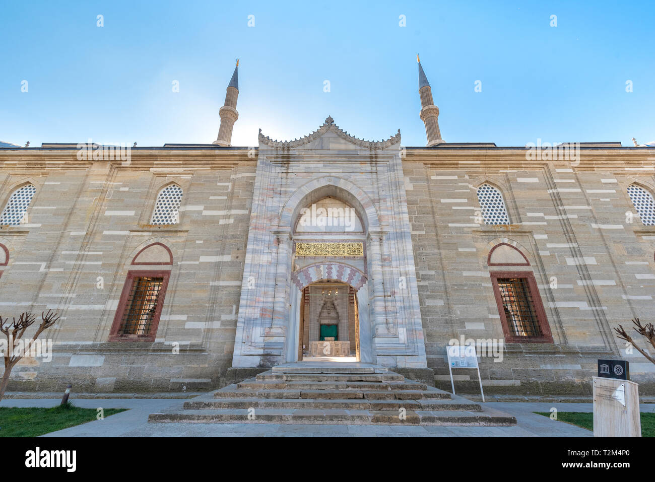 Courtyard of Selimiye Mosque in Edirne, Turkey. UNESCO World Heritage ...