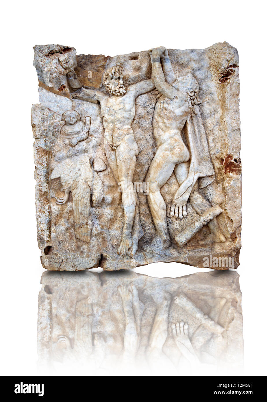 Roman temple freize relief sculpture of Zeus and Prometheus ...