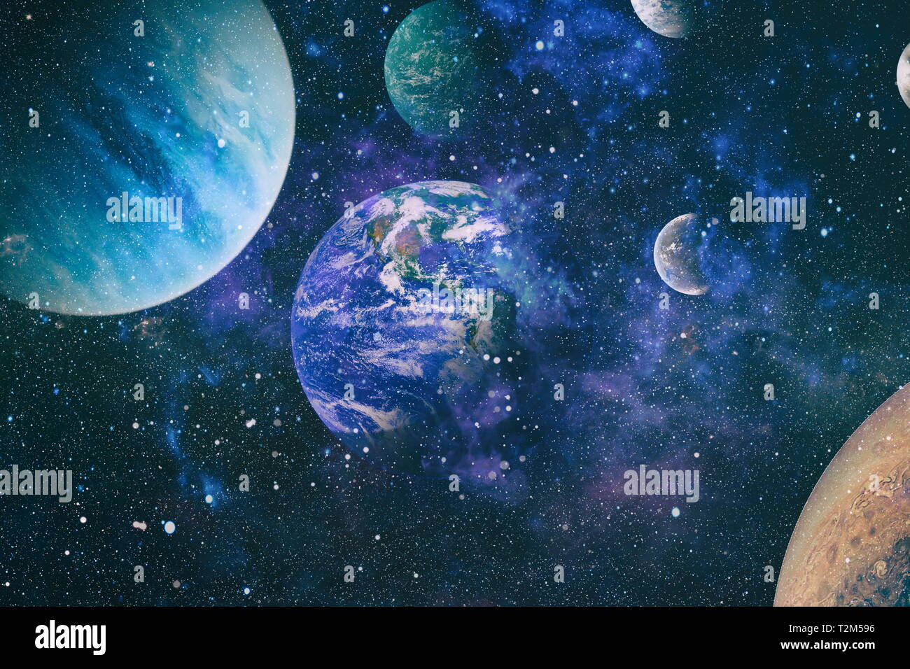 stars and galaxies in outer space showing the beauty of space ...