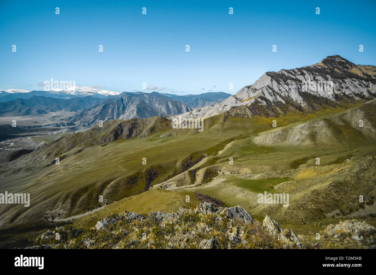 Mountain landscapes of the Chui tract, Altai. Valley Chuya ...