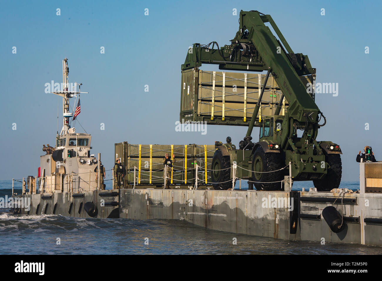 U.S. Marines with 1st Transportation Support Battalion, 1st Marine ...