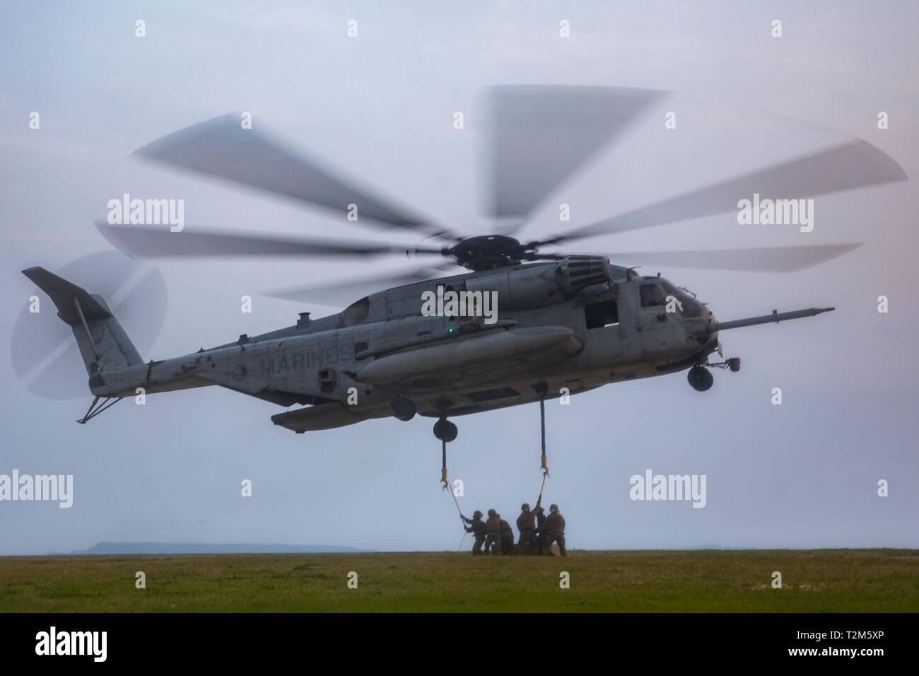 U.S. Marines Corps landing support specialists with Headquarters and ...