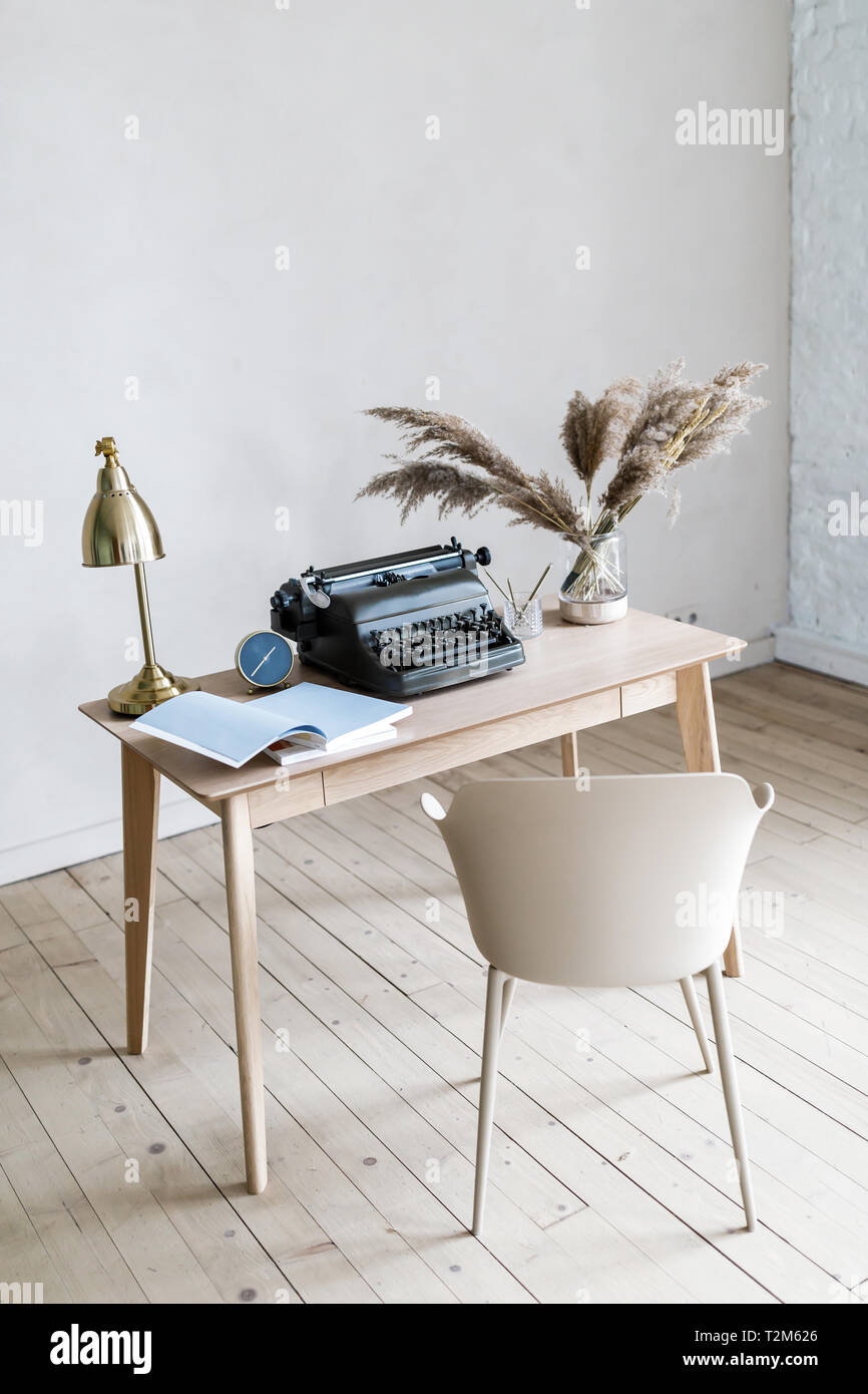 Front view picture of studio workplace Stock Photo - Alamy