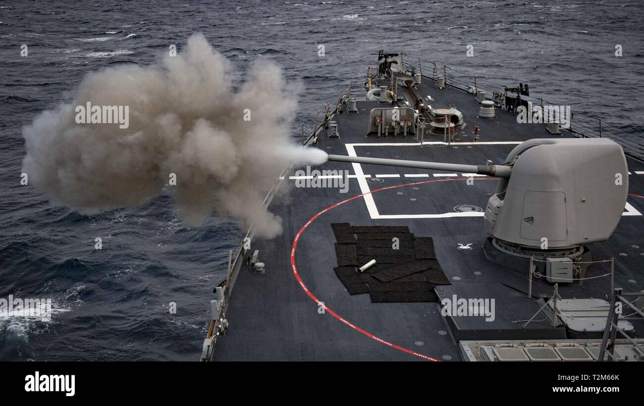 190401-N-TI693-0087 ATLANTIC OCEAN (April 1, 2019) - The Arleigh Burke ...