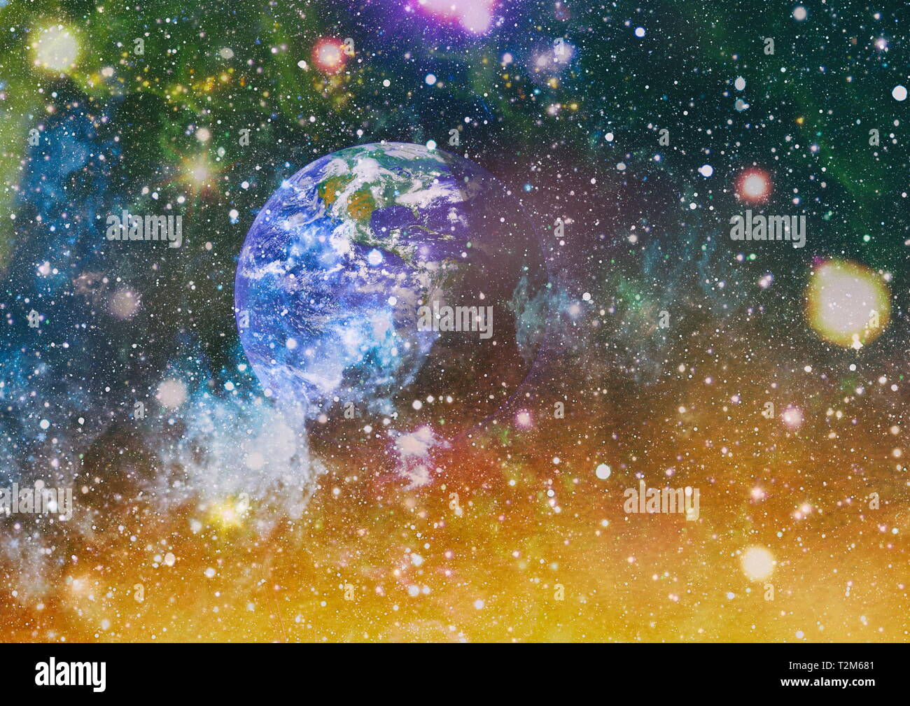 clouds of mist on bright colorful backgrounds. Elements of this image ...