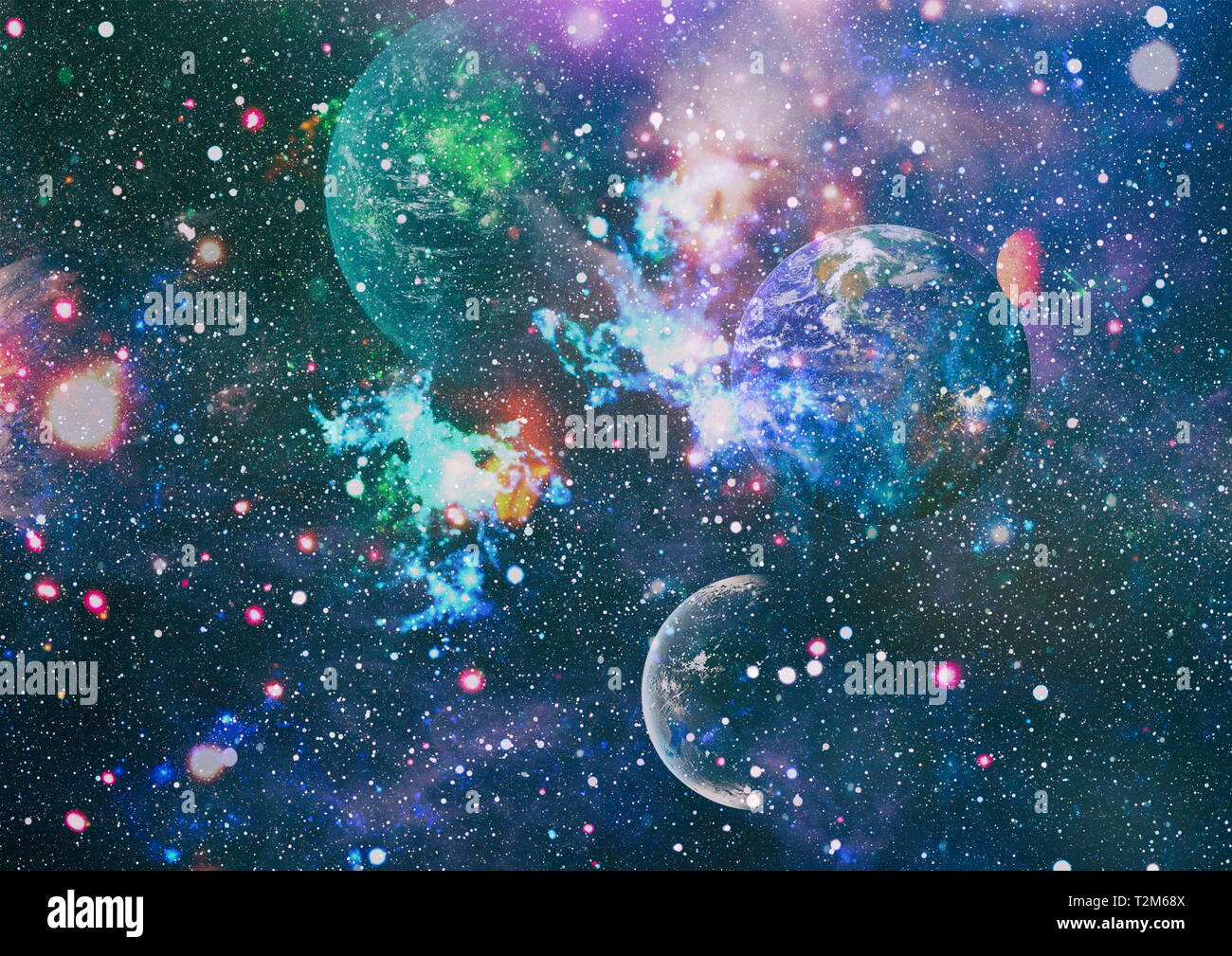 clouds of mist on bright colorful backgrounds. Elements of this image ...
