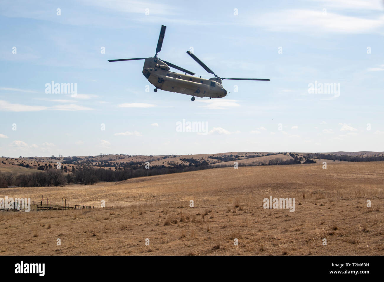 The Nebraska National Guard continued hay drop operations, April 1 ...