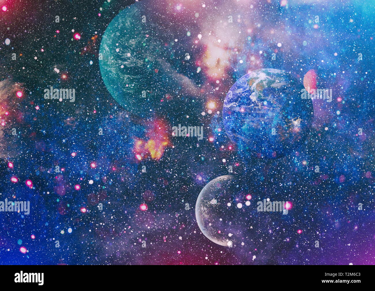 clouds of mist on bright colorful backgrounds. Elements of this image ...