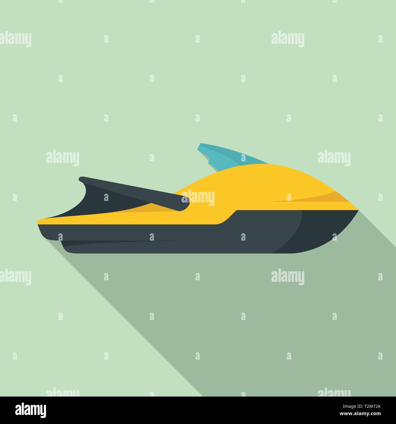 Sport jet ski icon. Flat illustration of sport jet ski vector icon for ...