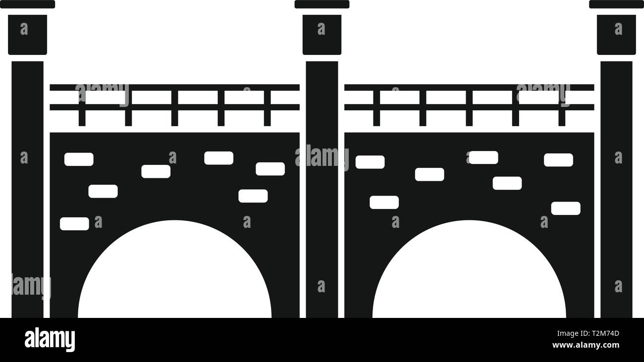 Stone bridge icon. Simple illustration of stone bridge vector icon for ...