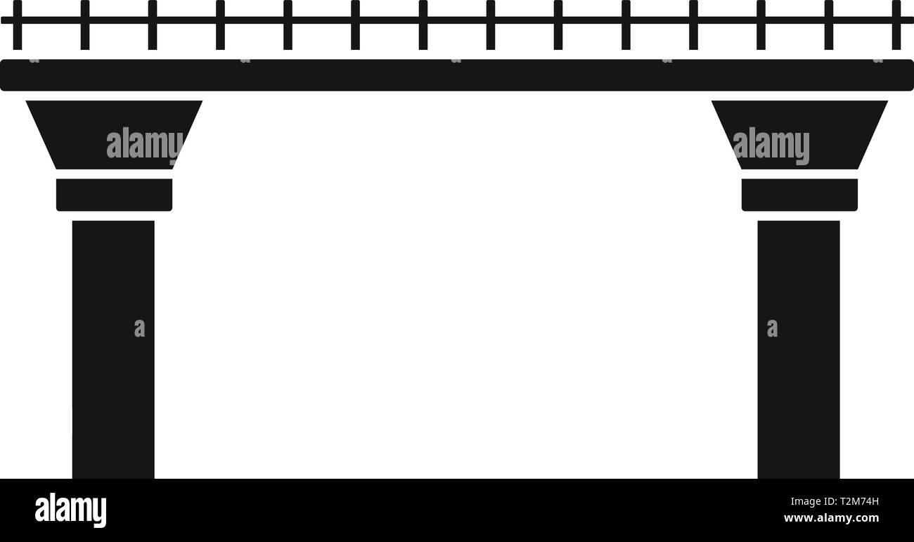 High bridge icon. Simple illustration of high bridge vector icon for ...