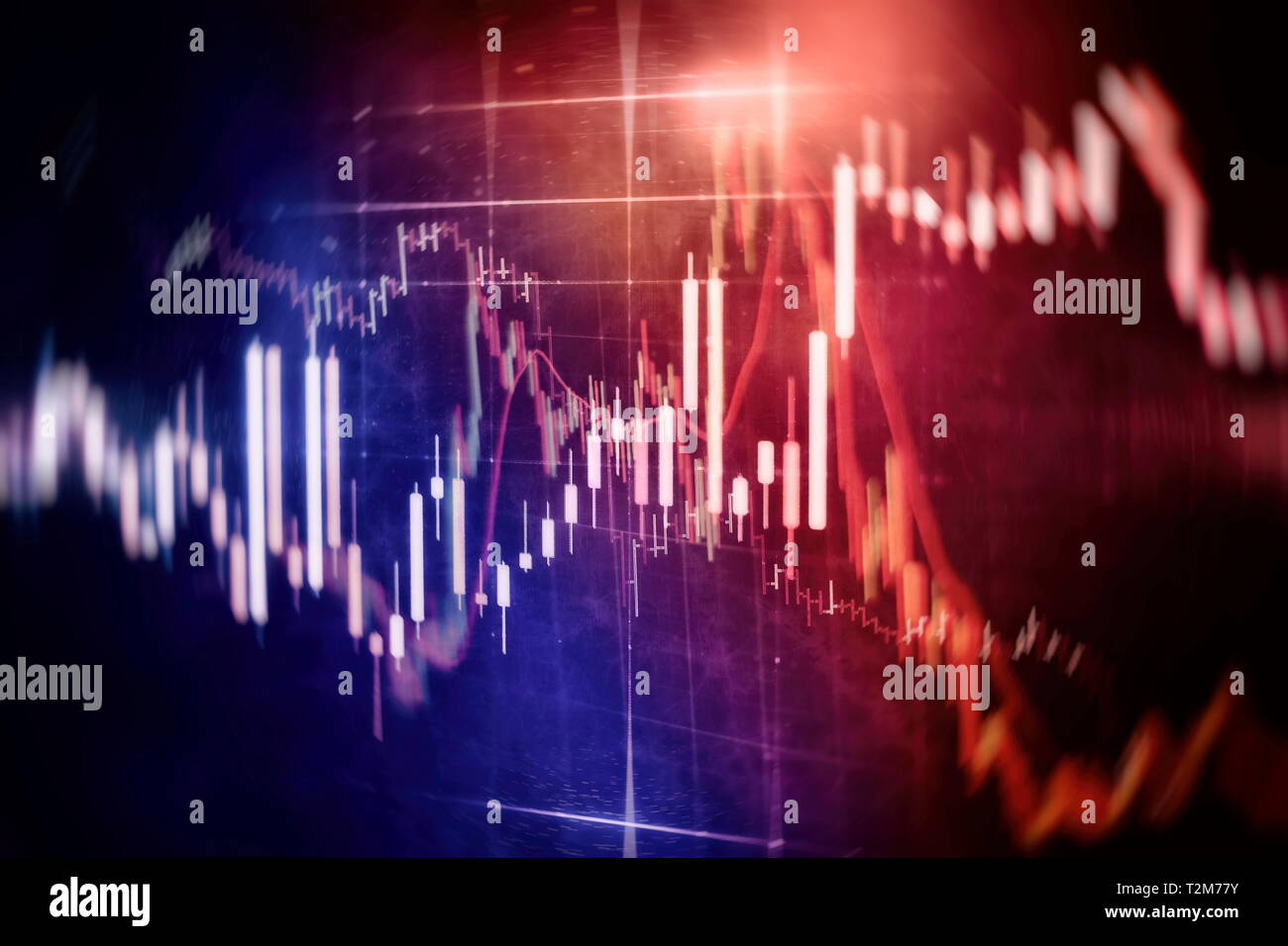Abstract glowing forex chart interface wallpaper. Investment, trade ...