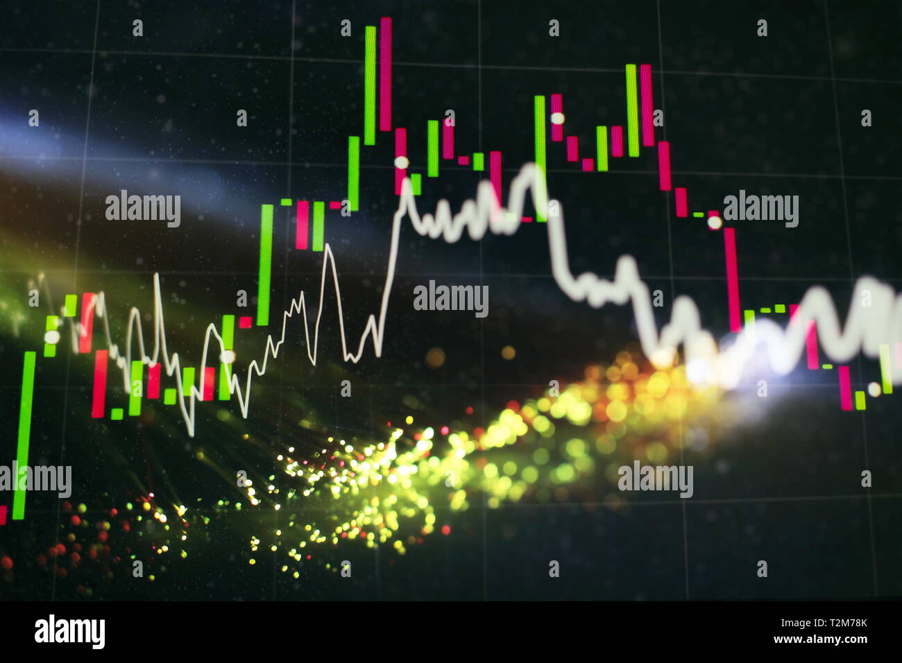 Abstract glowing forex chart interface wallpaper. Investment, trade ...