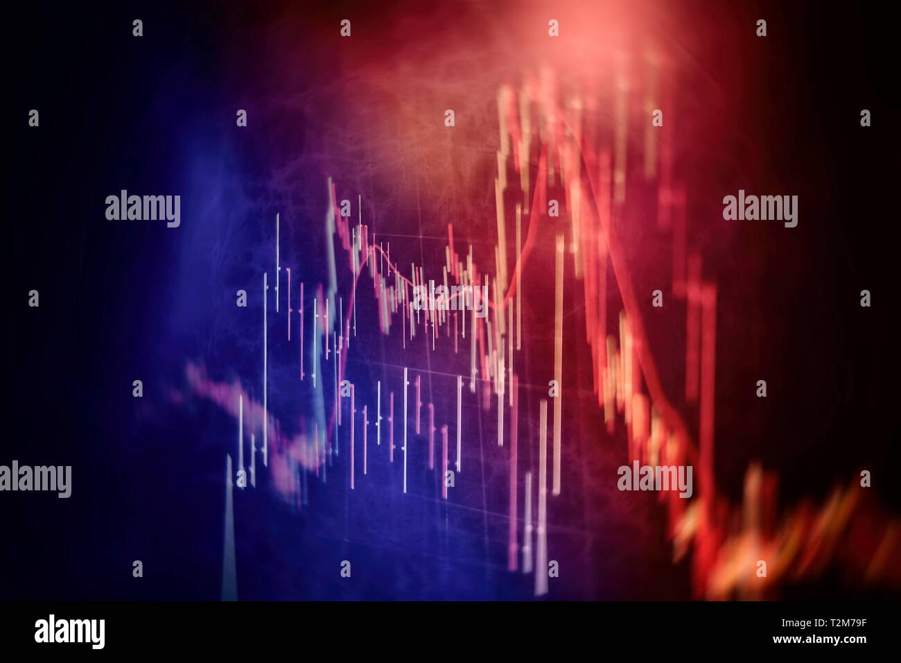 Abstract glowing forex chart interface wallpaper. Investment, trade ...