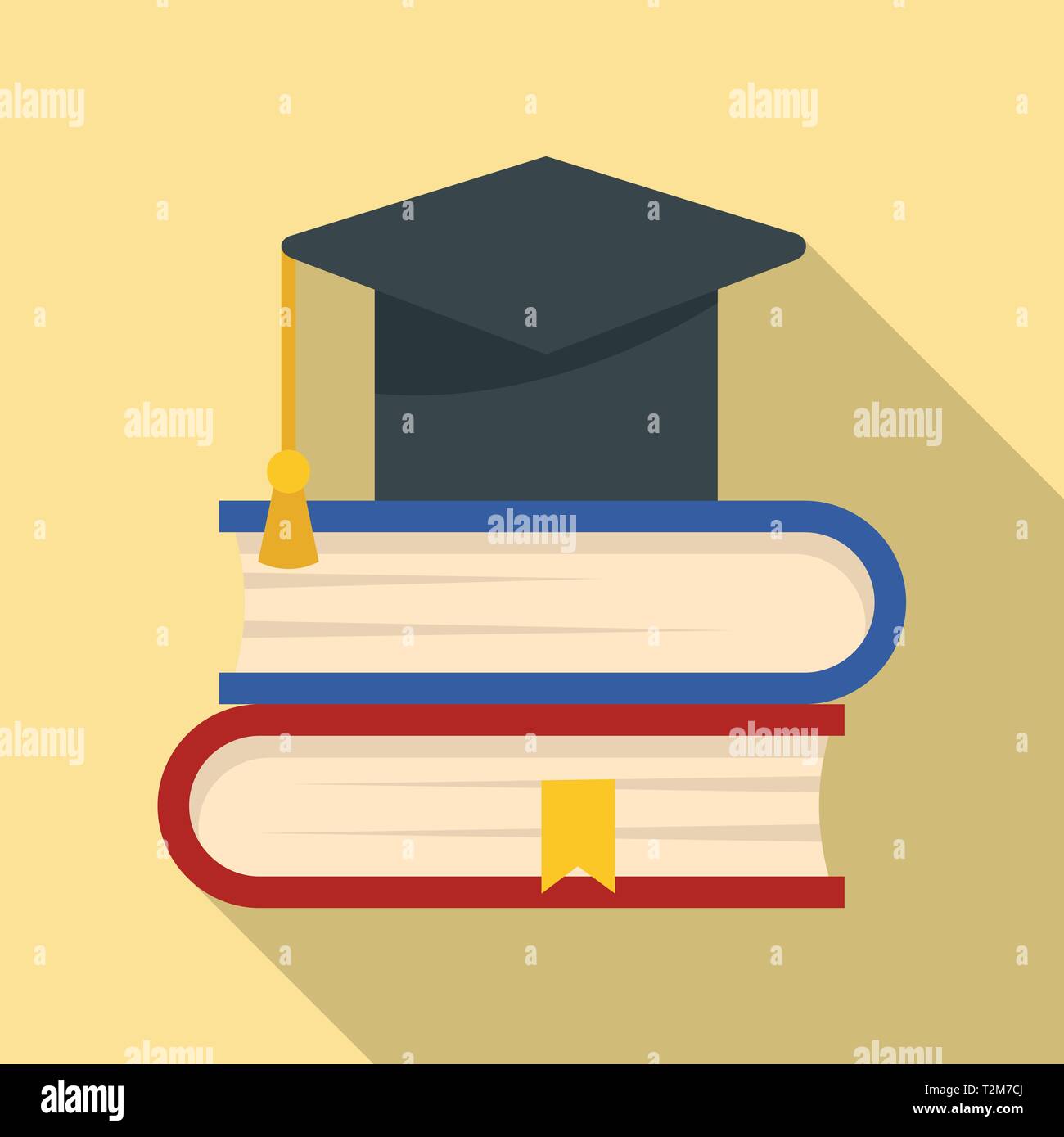 Stack of books icon. Flat illustration of stack of books vector icon ...