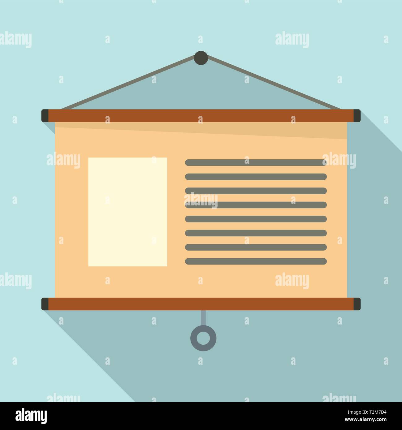 Learning wall banner icon. Flat illustration of learning wall banner ...