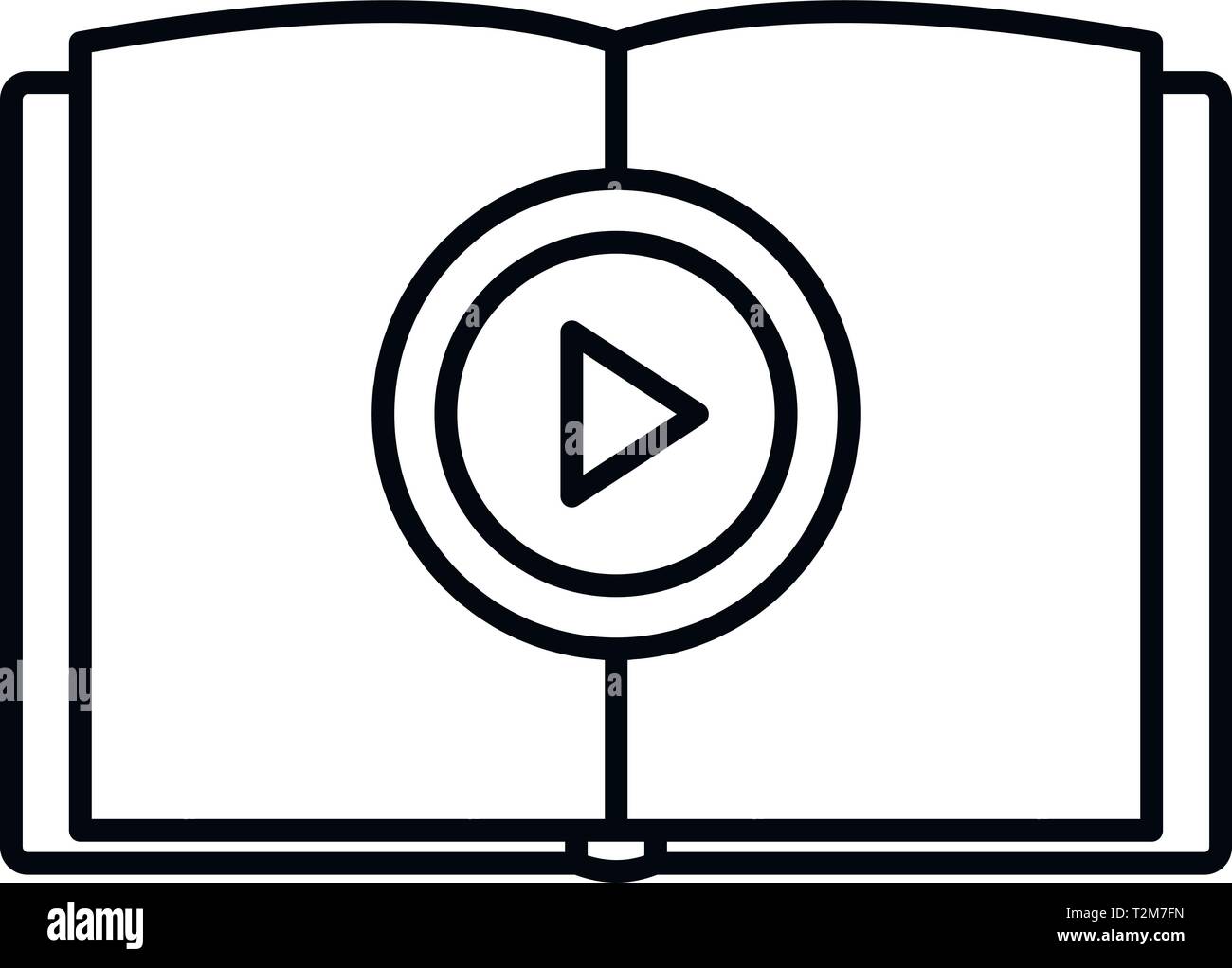 Online book learning icon. Outline online book learning vector icon for ...