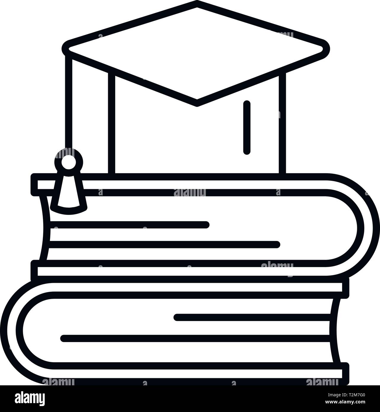 Stack books icon. Outline stack books vector icon for web design ...