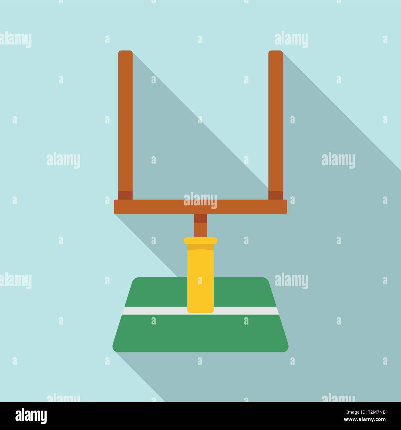 American football gate icon. Flat illustration of american football ...