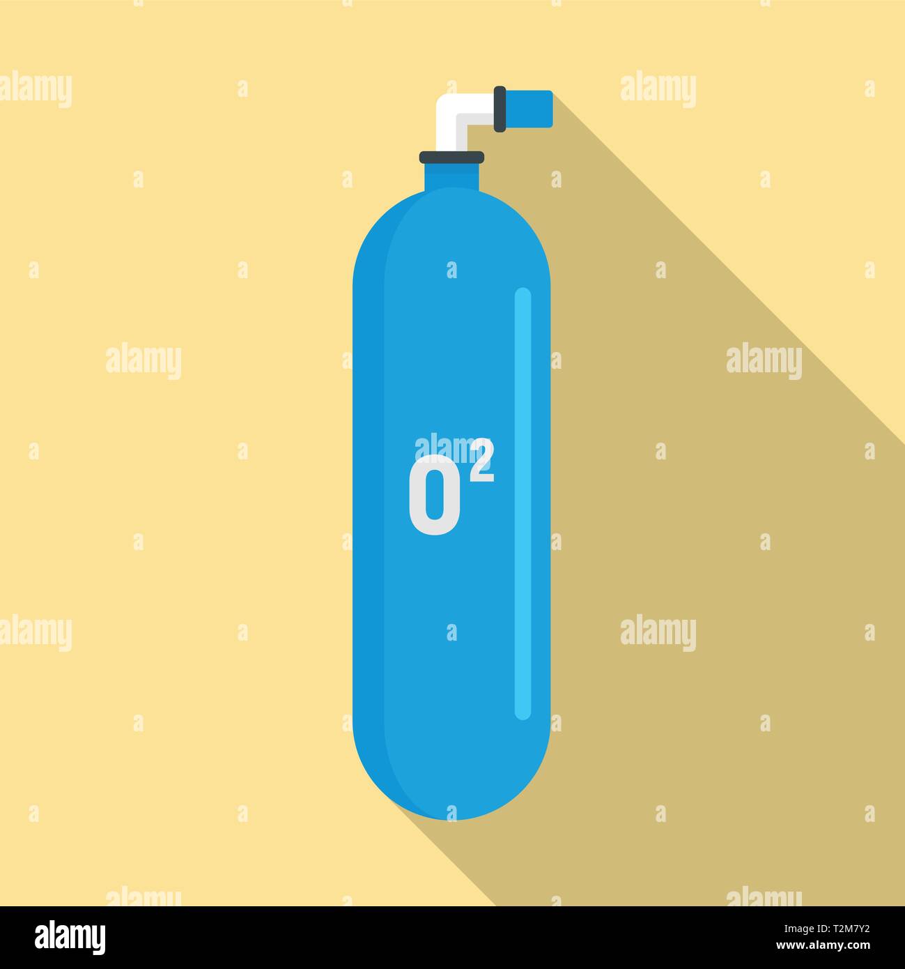 Scuba oxygen tank icon. Flat illustration of scuba oxygen tank vector ...