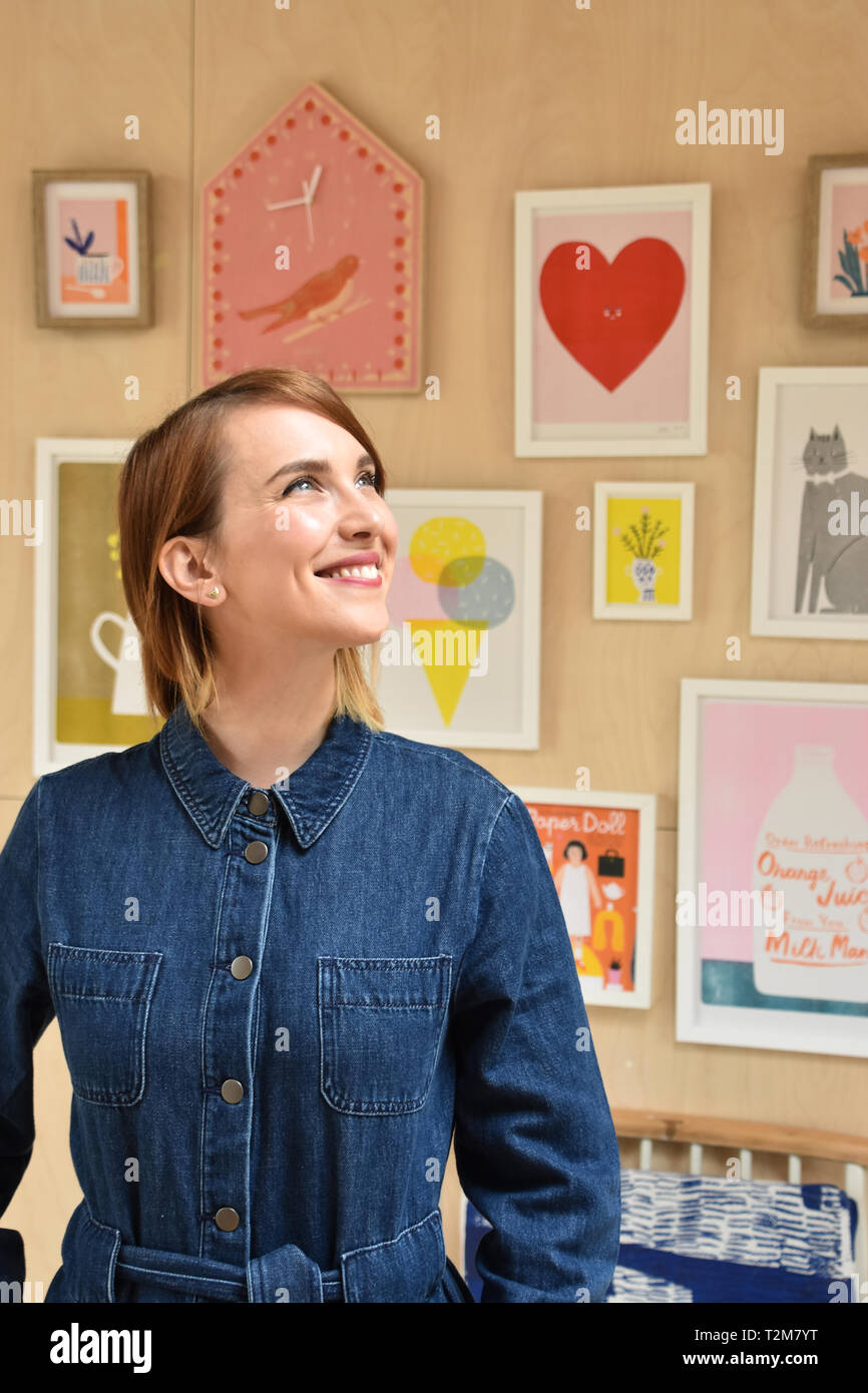 Studio Portrait, British Illustrator Stock Photo - Alamy