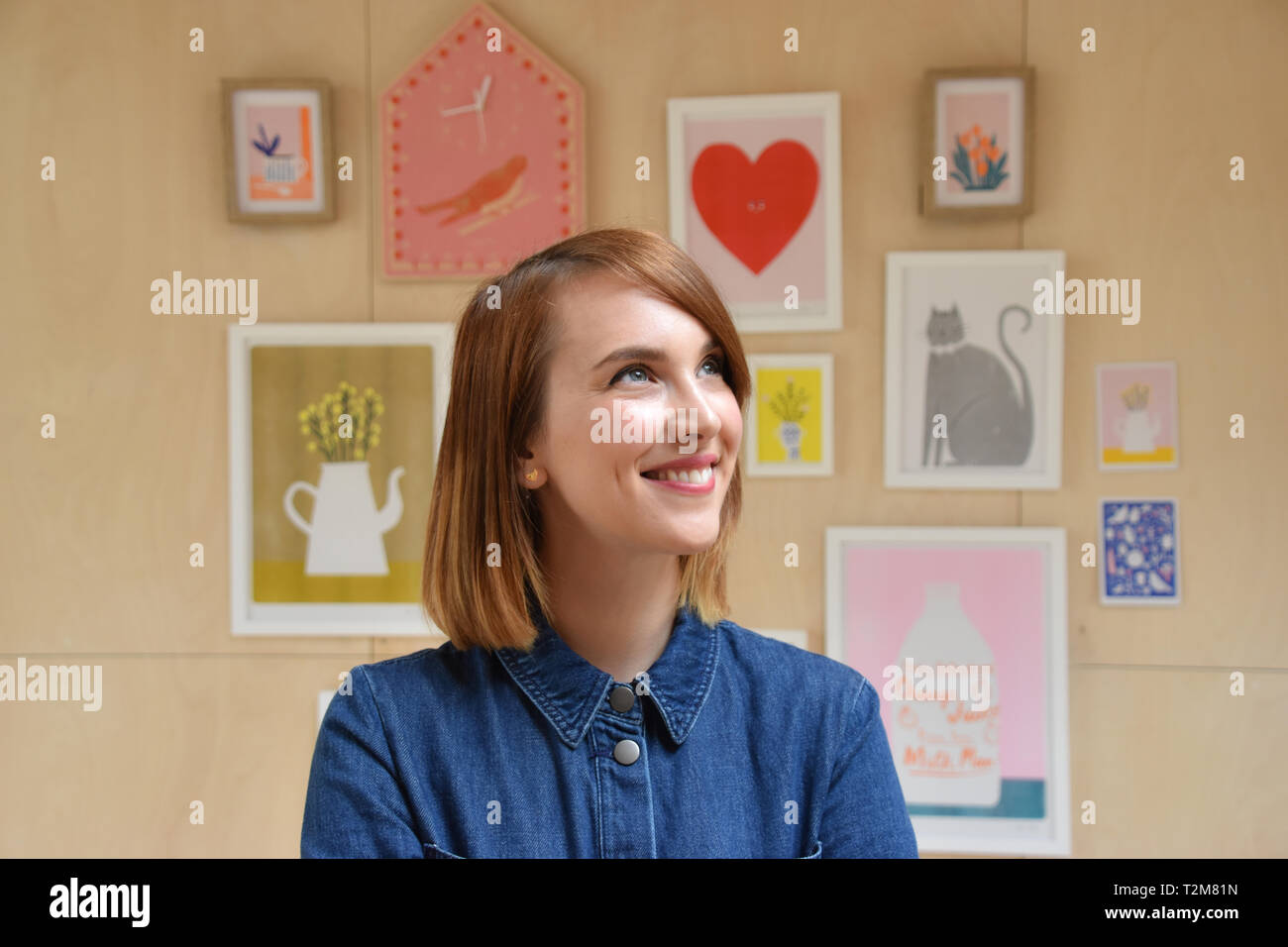 Studio Portrait, British Illustrator Stock Photo - Alamy