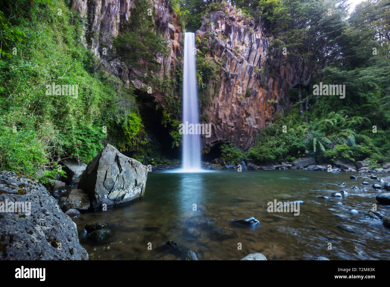 Beautiful waterfall in Chile, South America Stock Photo - Alamy