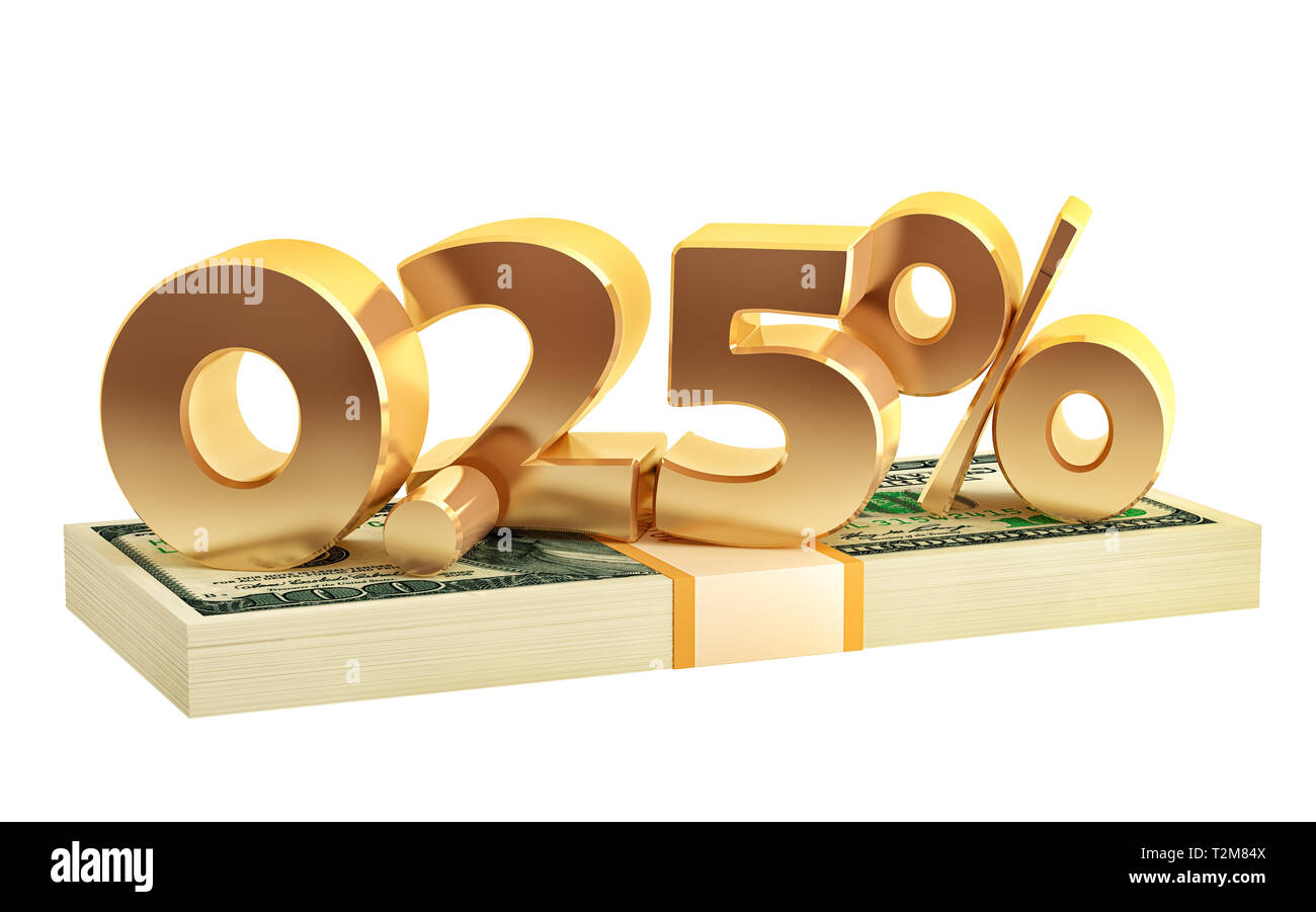 0.25% - savings - discount - interest rate - 3D Rendering Stock Photo ...