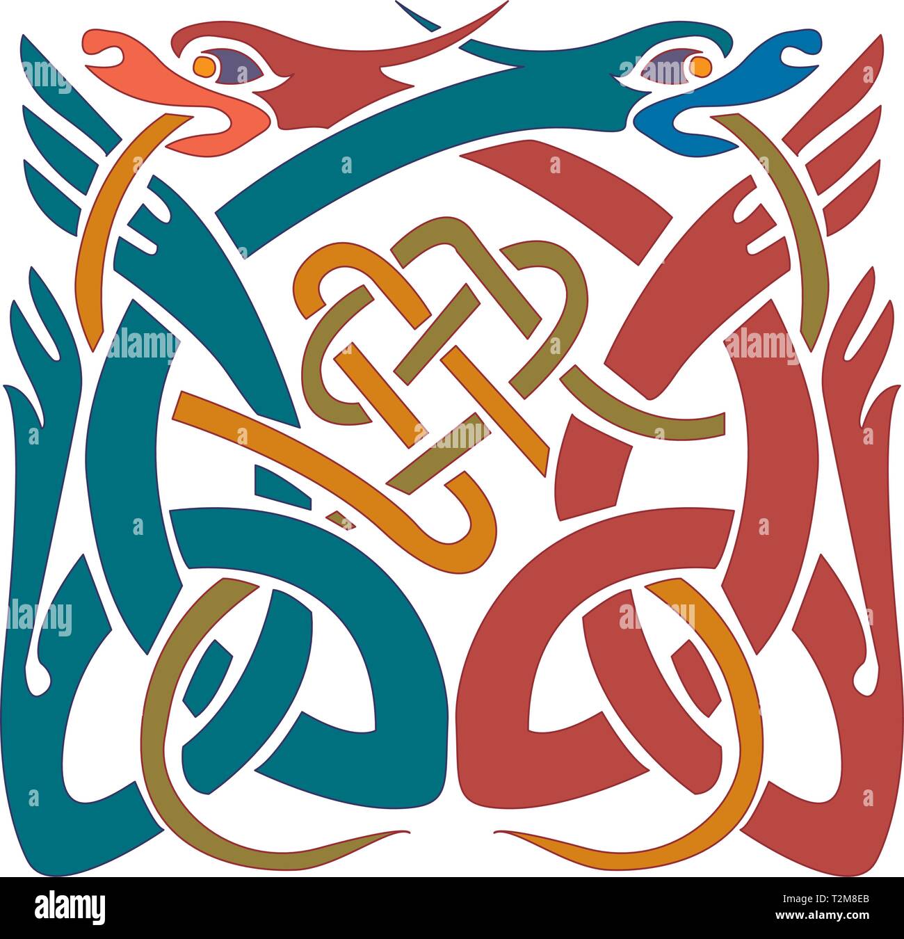 knot celtic pattern, isolated sketch symbols design for use in ...