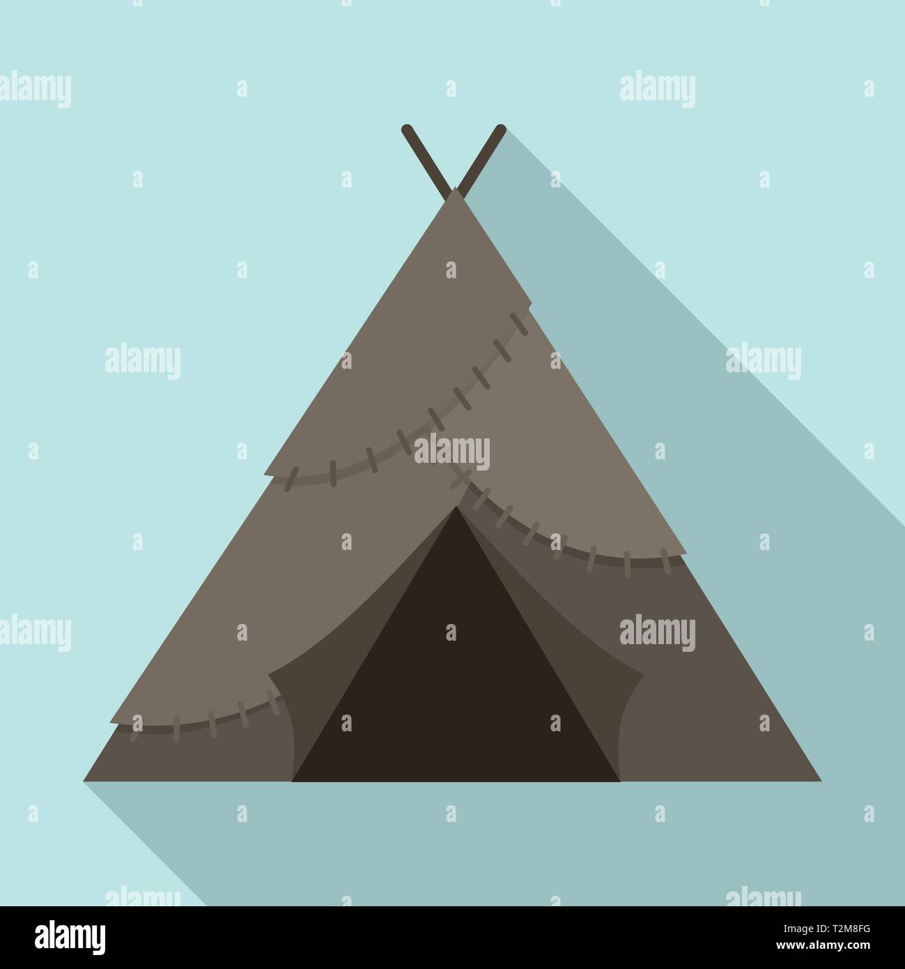 Stone age tent icon. Flat illustration of stone age tent vector icon ...