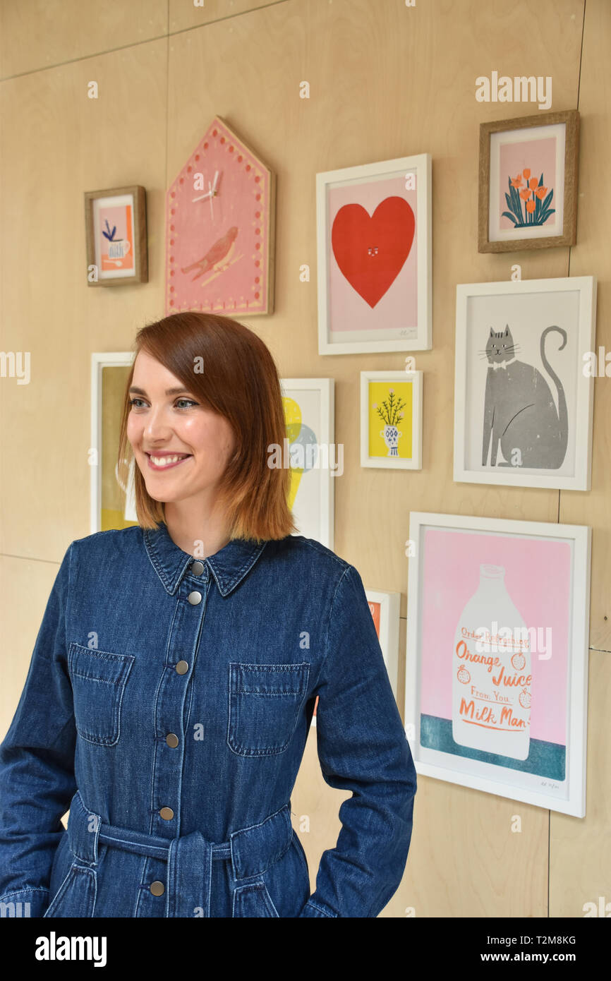 Studio Portrait, British Illustrator Stock Photo - Alamy