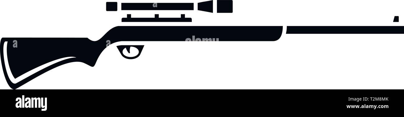 Sniper scope rifle icon. Simple illustration of sniper scope rifle ...