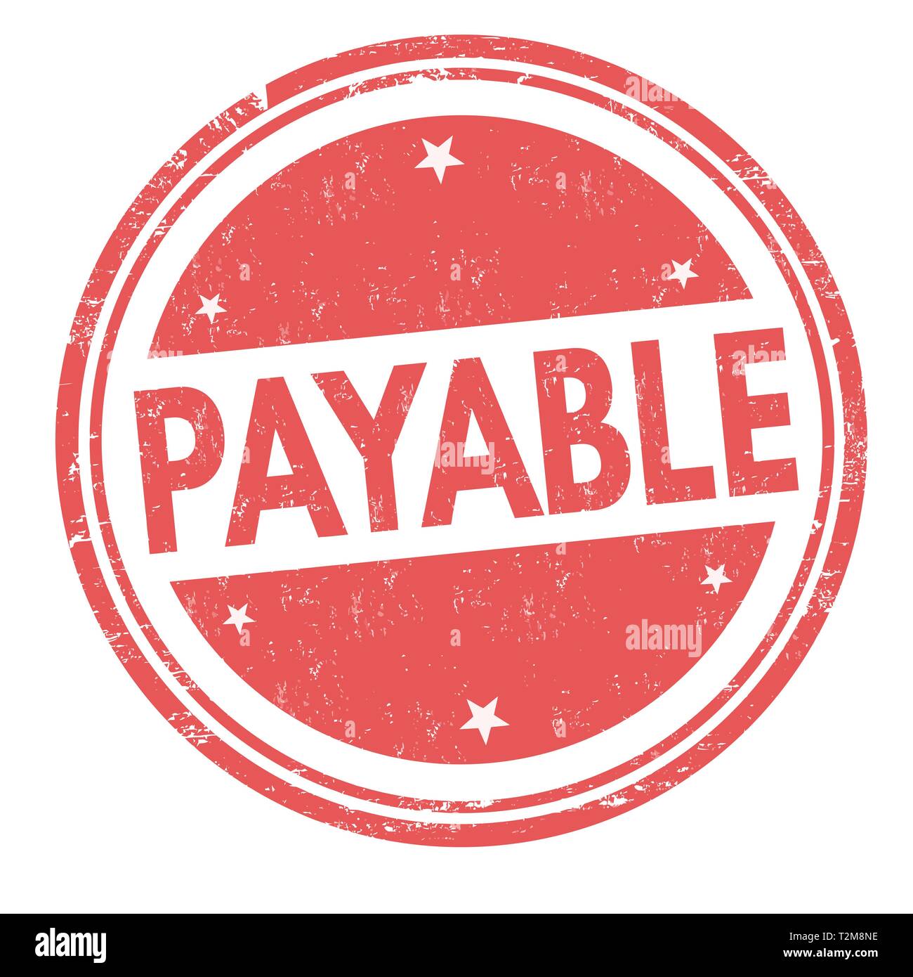 Payable sign or stamp on white background, vector illustration Stock ...